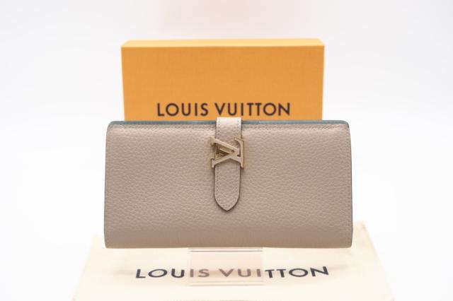 ☆安心の3大保証☆ ABランク ≪LOUIS VUITTON ルイ ヴィトン/二つ折り長財布≫ M81367 トリヨン LV ヴェルティカル ウォレット カプシーヌ ガレ