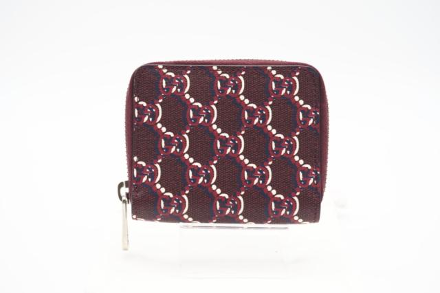 ☆安心の3大保証☆ Aランク ≪GUCCI グッチ/ケース≫ 802024 GGシャドウ レザー グッチロッソアンコラ ジップアラウンドウォレット ボルドー