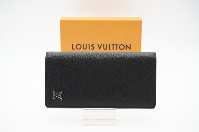 ☆安心の3大保証☆ Bランク ≪LOUIS VUITTON ルイ ヴィトン/二つ折り長財布≫ M30285 タイガ ポルトフォイユ ブラザ ノワール ブラック 送料無料