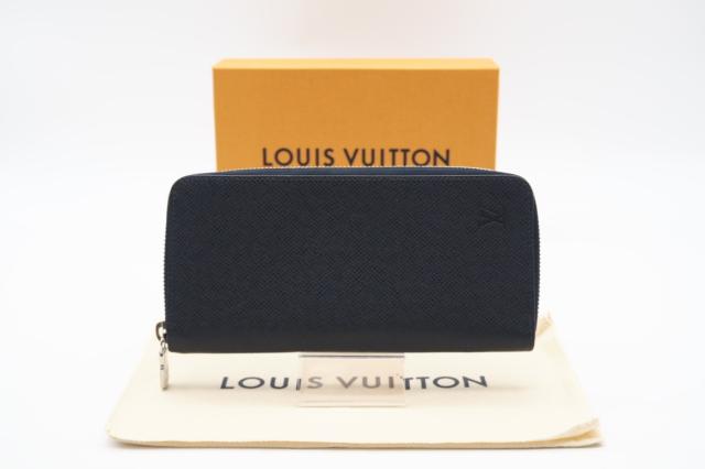 ☆安心の3大保証☆ ABランク ≪LOUIS VUITTON ルイ ヴィトン/ジッピーウォレット≫ M30510 タイガ ヴェルティカル ブルーマリーヌ ネイビー 送料無料