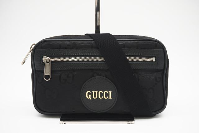 ★3日以内返品可★ GUCCI グッチ オフザグリッド  GGナイロン レザー ボディバッグ 631341 ブラック