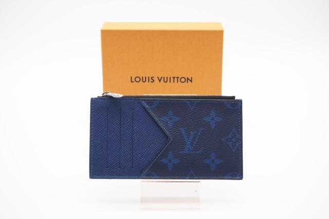 ★3日以内返品可★ LOUIS VUITTON ルイ ヴィトン M69533 タイガラマ カード ホルダー コバルト ブルー ケース