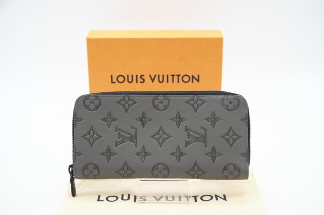 ★3日以内返品可★ LOUIS VUITTON ルイ ヴィトン M81384 モノグラム シャドウ ジッピーウォレット ヴェルティカル グレー財布