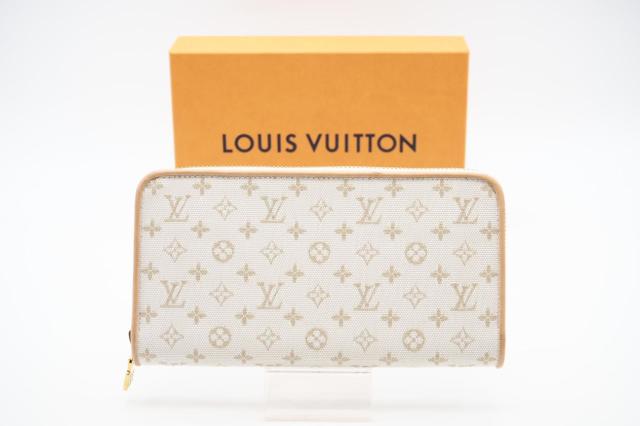 ★3日以内返品可★ LOUIS VUITTON ルイ ヴィトン M12369 モノグラムミニ ジッピーウォレット マスティック ホワイト ベージュ 財布