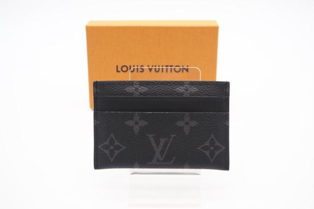 ★3日以内返品可★ LOUIS VUITTON ルイ ヴィトン M62170 モノグラム エクリプス カードケース ポルト カルト ダブル ブラック グレー カードケース