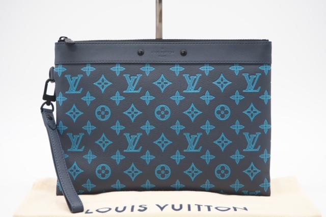 ★3日以内返品可★ LOUIS VUITTON ルイ ヴィトン M82321 モノグラム シャドウ ポシェット トゥ ゴー  ネイビー ブルー バッグ