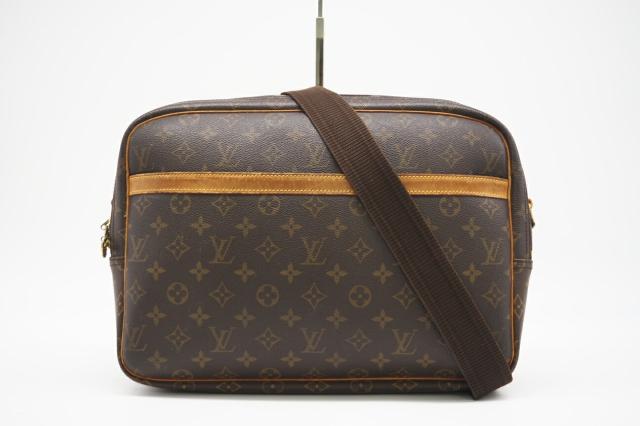★３日以内返品可★ LOUIS VUITTON ルイ ヴィトン M45252 モノグラム リポーターGM ブラウン バッグ
