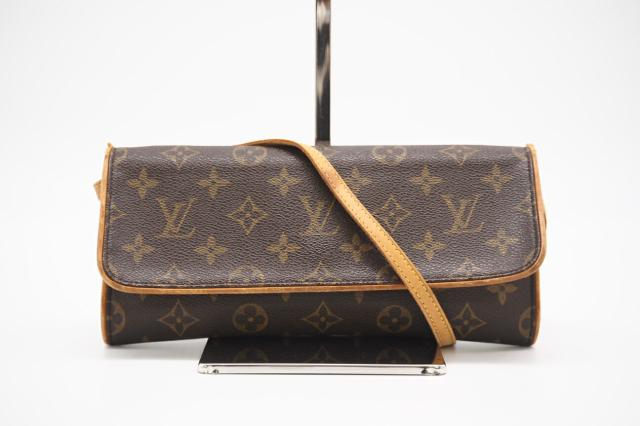 ★３日以内返品可★ LOUIS VUITTON ルイ ヴィトン M51852 モノグラム ポシェット ツインGM ブラウン バッグ