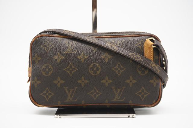 ★３日以内返品可★ LOUIS VUITTON ルイ ヴィトン M51828 モノグラム ポシェット マルリーバンドリエール ブラウン バッグ