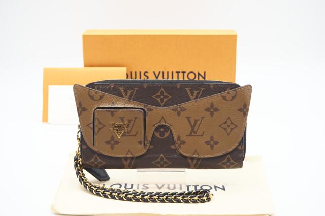 ★３日以内返品可★ LOUIS VUITTON ルイ ヴィトン M68796 モノグラム リバース ジッピーウォレット シャディ 財布