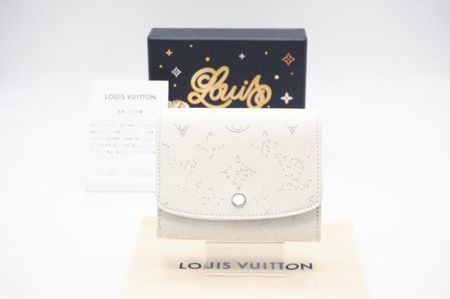 ★３日以内返品可★ LOUIS VUITTON ルイ ヴィトン M82742 マヒナ ポルトフォイユ イリス コンパクト ホワイト 財布
