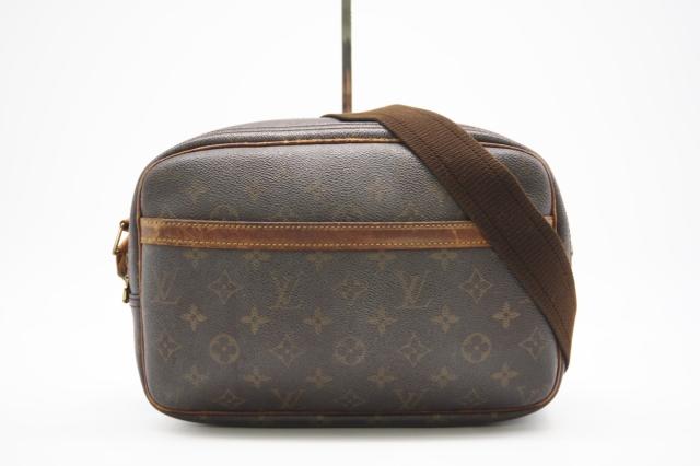 ★３日以内返品可★ LOUIS VUITTON ルイ ヴィトン M45254 モノグラム リポーターPM ブラウン バッグ