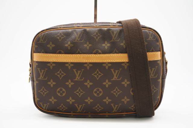★３日以内返品可★ LOUIS VUITTON ルイ ヴィトン M45254 モノグラム リポーターPM ブラウン バッグ