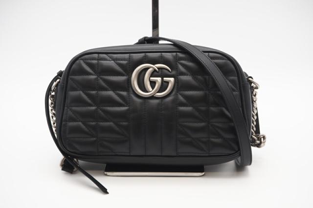 ★３日以内返品可★ GUCCI グッチ 447632 GGマーモント ブラック キルティング スモール カメラバッグ