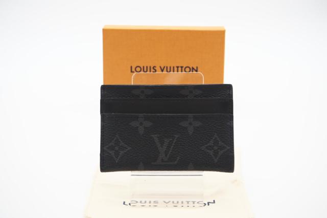 ★３日以内返品可★ LOUIS VUITTON ルイ ヴィトン M62170 モノグラム エクリプス ブラック グレー ポルト カルト ダブル カードケース