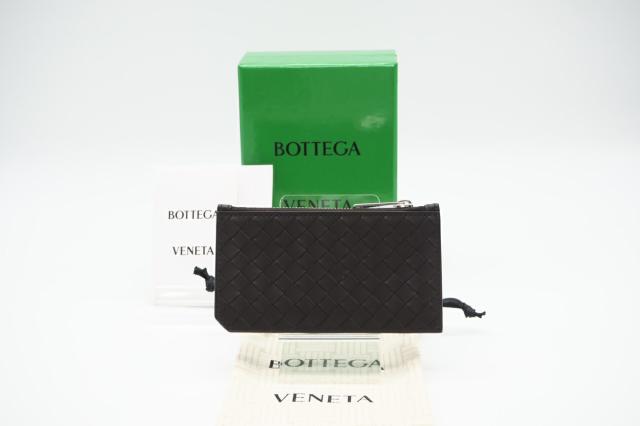 ★３日以内返品可★ BOTTEGA VENETA ボッテガ ヴェネタ 805827V4LQ18803 イントレチャート ブラック ピッコロ ファスナーカードケース