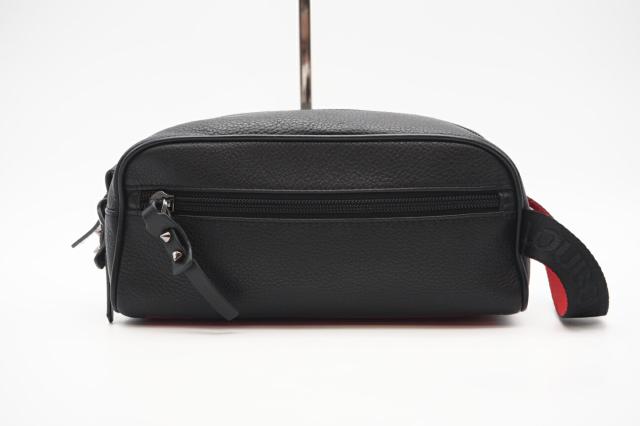 ★３日以内返品可★ Christian Louboutin クリスチャン ルブタン 1205142 ラバー ブラスター ブラック レッド セカンドバッグ