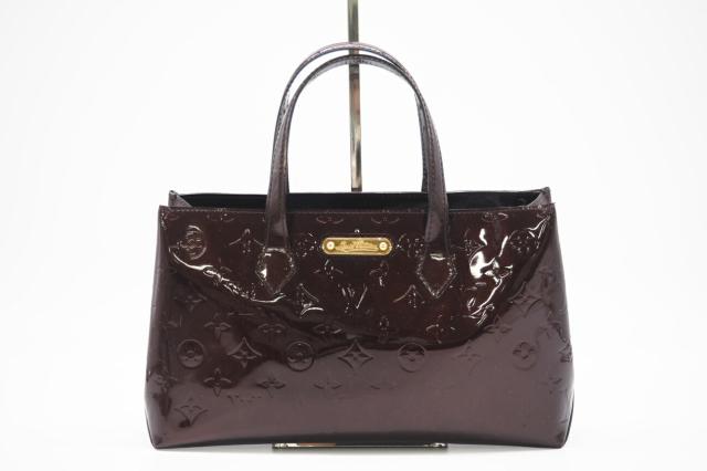 ★３日以内返品可★ LOUIS VUITTON ルイ ヴィトン M93641 ヴェルニ ウィルシャーPM アマラント バッグ