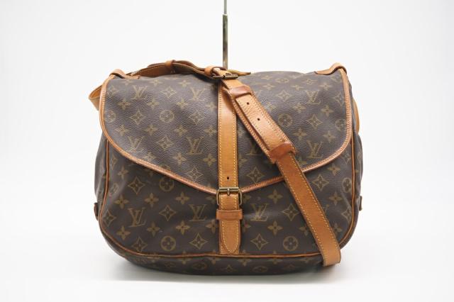 ★３日以内返品可★ LOUIS VUITTON ルイ ヴィトン M42254 モノグラム ソミュール35 ブラウン バッグ