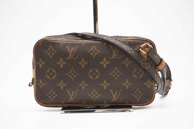 ★３日以内返品可★ LOUIS VUITTON ルイ ヴィトン M51828 モノグラム ポシェット マルリーバンドリエール ブラウン バッグ