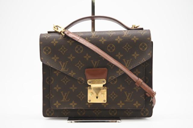★3日以内返品可★ LOUIS VUITTON ルイ ヴィトン M51185 モノグラム モンソー28 ブラウン ハンドバッグ