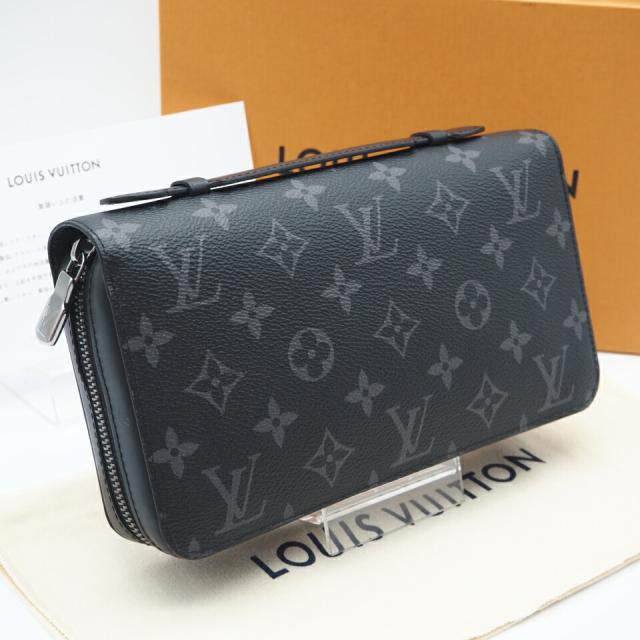 ★3日以内返品可★ LOUIS VUITTON ルイ ヴィトン M61698 モノグラム エクリプス ジッピーXL ブラック ラウンドファスナー長財布 美品
