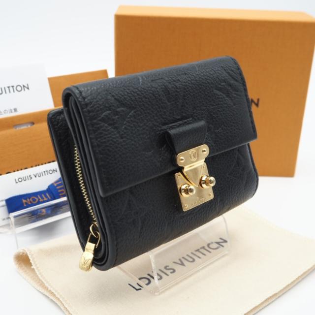 ★3日以内返品可★ LOUIS VUITTON ルイ ヴィトン M80880 アンプラント ポルトフォイユ メティス コンパクト ノワール 三つ折り財布 美品