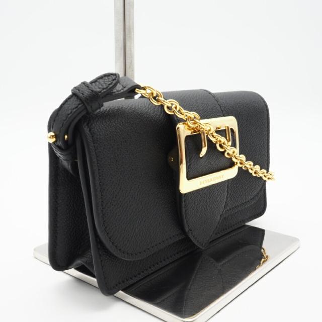 ★3日以内返品可★ BURBERRY バーバリー 40406971 レザー バックルショルダーポーチ ブラック ショルダーバッグ 極美品