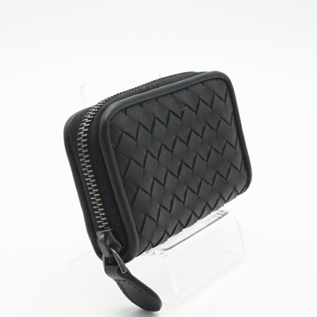 ★3日以内返品可★ BOTTEGA VENETA ボッテガ ヴェネタ 114075 イントレチャート ブラック ラウンドファスナーケース 極美品
