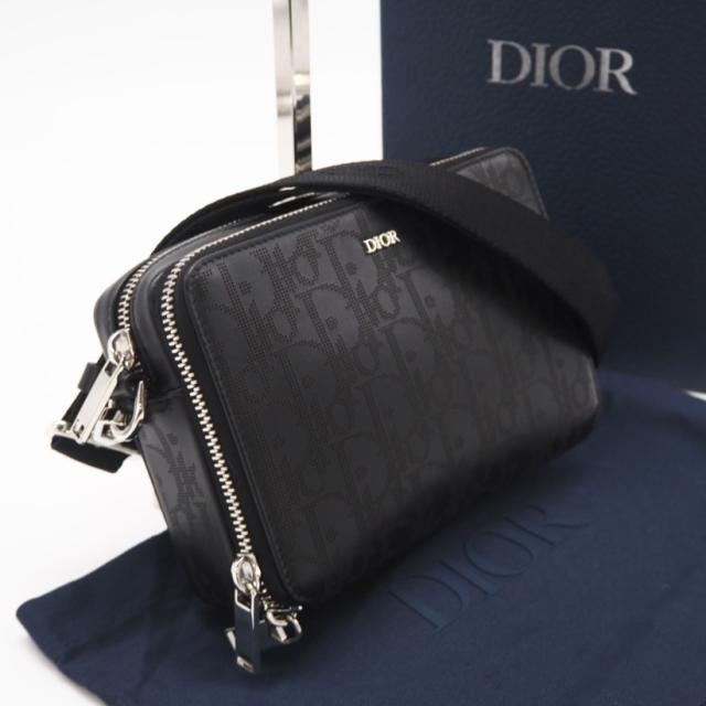 ★3日以内返品可★ Dior ディオール 2ESBC119VPD オブリークギャラクシー レザー ブラック  ショルダーバッグ 極美品