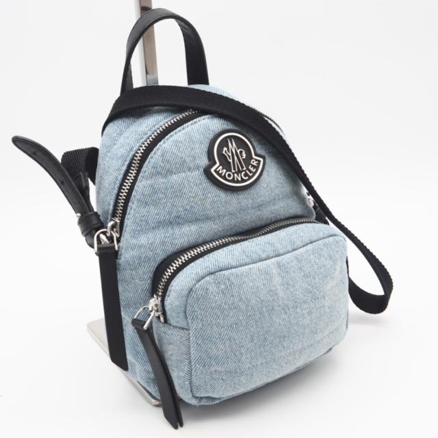 ★3日以内返品可★ MONCLER モンクレール J109B5L00024 M4203 デニム キリアスモール ライトブルー ショルダーバッグ 極美品