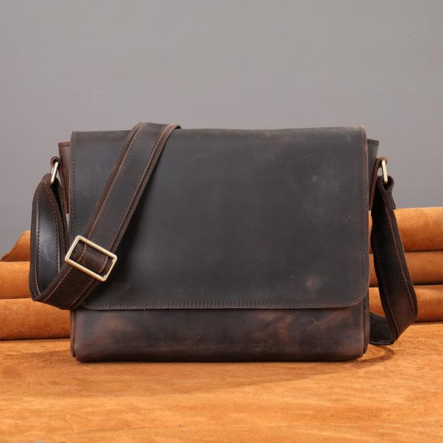 【送料無料】本革 ショルダーバッグ レザー メッセンジャーバッグ メンズ 大人 通勤 斜めがけバッグ ワンショルダー ショルダー バッグ