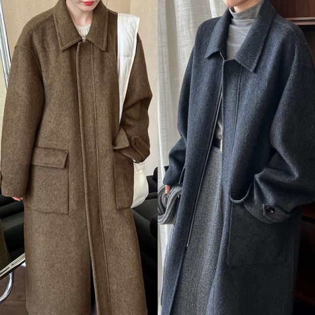 【送料無料】リバー ロング コクーン コート レディース アウター 羽織り ロングコート リバーコート ウール ダブルフェイス ボリューム袖 きれいめ 上品 セレモニー オケージョン 防寒 暖か 秋冬 秋 冬