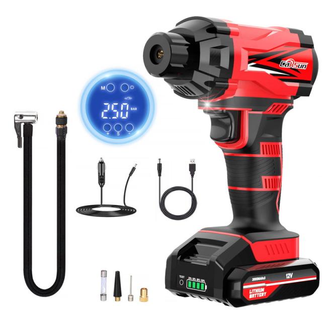 コードレス タイヤインフレーター 空気入れ エアコンプレッサー 12V コードレス カー 充電式 ポータブル