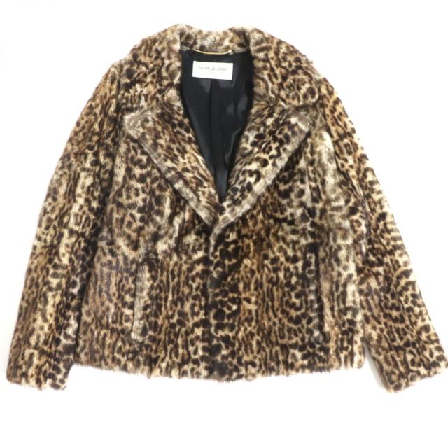 【ドンドン見直し】美品▼サンローランパリ  333762 エディ期  マーモットファー 裏地シルク50% 本毛皮ジャケット 約Sサイズ相当 正規品