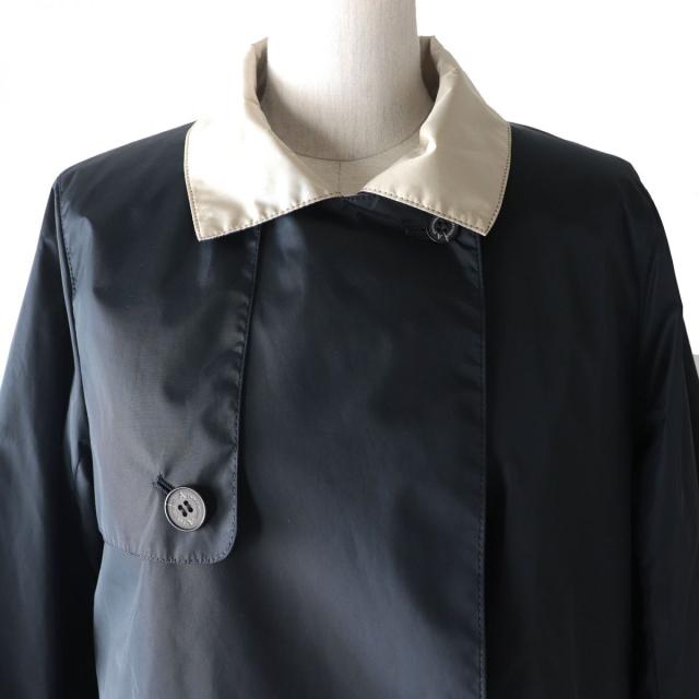 【ドンドン見直し】極美品△正規品 アクアスキュータム ホワイトレーベル 中綿入り ウールライナー付 ロングトコート 黒系×ベージュ S ドンドン見直し】極美品△正規品 アクアスキュータム ホワイトレーベル