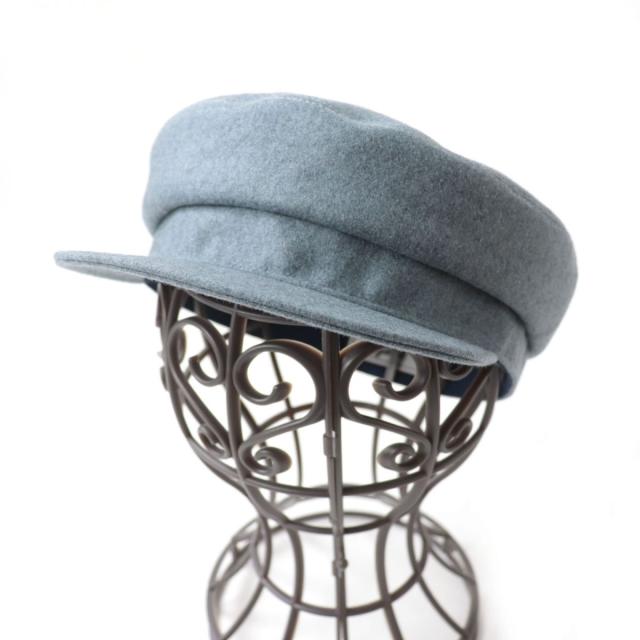 【ドンドン見直し】未使用品☆正規 HERMES エルメス ドーヴィル セリエボタン付 カシミヤ100％ キャスケット グレー 58 仏製  箱・袋