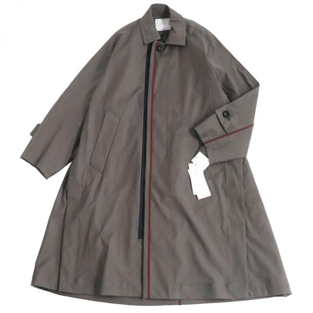 【ドンドン見直し】極美品□サカイ 23-03031M ロロピアーナ社製生地 Suiting Coat オーバーサイズ ステンカラーコート 1 正規品