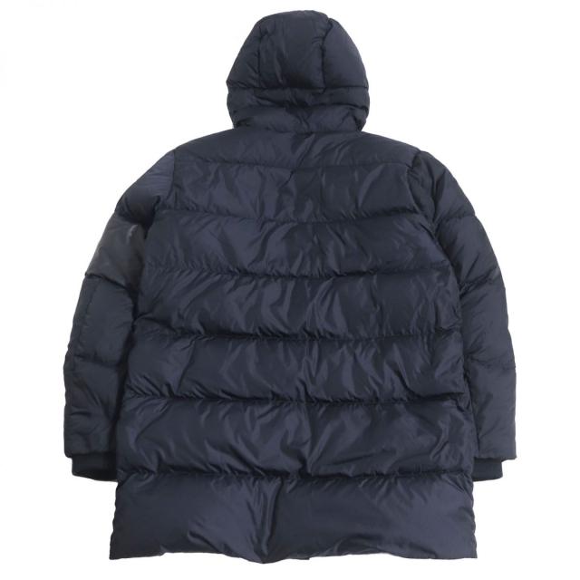 極美品□21-22AW MONCLER/モンクレール MARCEAU ラムレザー使い WZIP フーデッド ダウンコート/パフィージャケット ネイビー 4 正規品 極美品□21-22AW MONCLER/モンクレール MARCEAU ラムレザー使い WZIP