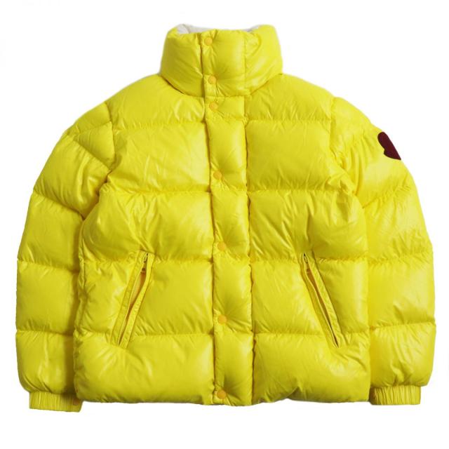 極美品□22-23AW MONCLER GENIUS 2 モンクレールジーニアス DERVOX ロゴワッペン WZIP スタンドカラー ダウンジャケット 黄 1 国内正規品