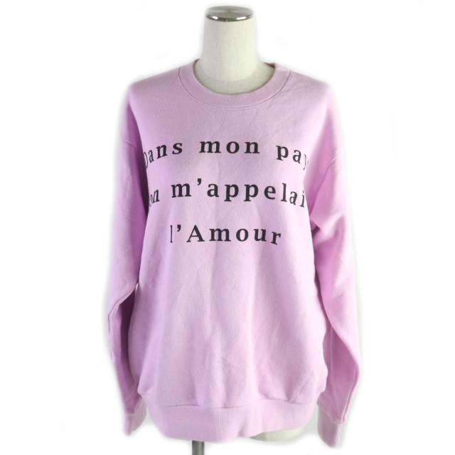 美品▼グッチ 469250 スカルプリント クルーネック プルオーバー  スウェットシャツ パープルピンク XS イタリア製 正規品 レディース