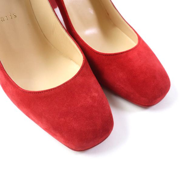 極美品☆クリスチャンルブタン スパイク スタッズ付 スクエアトゥ