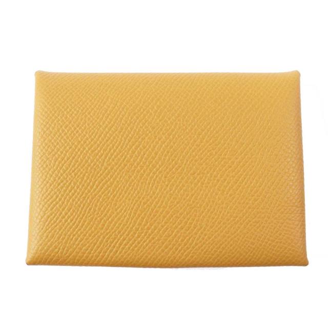 未使用品◎HERMES エルメス カルヴィ デュオ セサミ シルバー金具 ヴォーエプソン ケース B刻印 箱付き フランス製 レディース