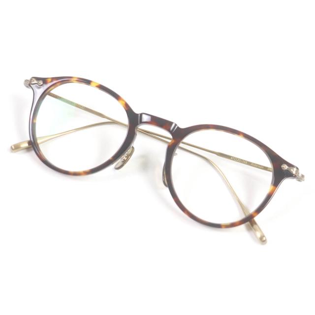 美品□OLIVER PEOPLES オリバーピープルズ Alderson-DM2 べっこう柄 ボストン メガネ 眼鏡 アイウェア ブラウン系 47□23-145 日本製