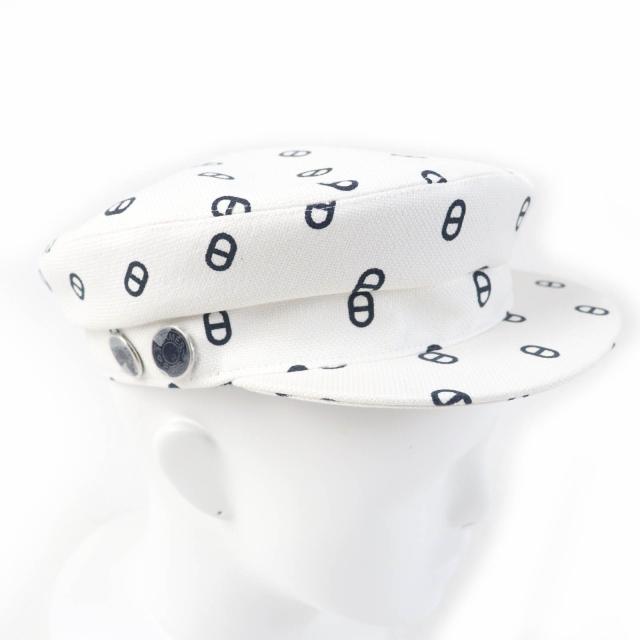 未使用品☆HERMES エルメス 23SS ヴォーバン トワルアッシュ シェーヌダンクル セリエ キャスケット ホワイト 59 袋付 正規品 レディース