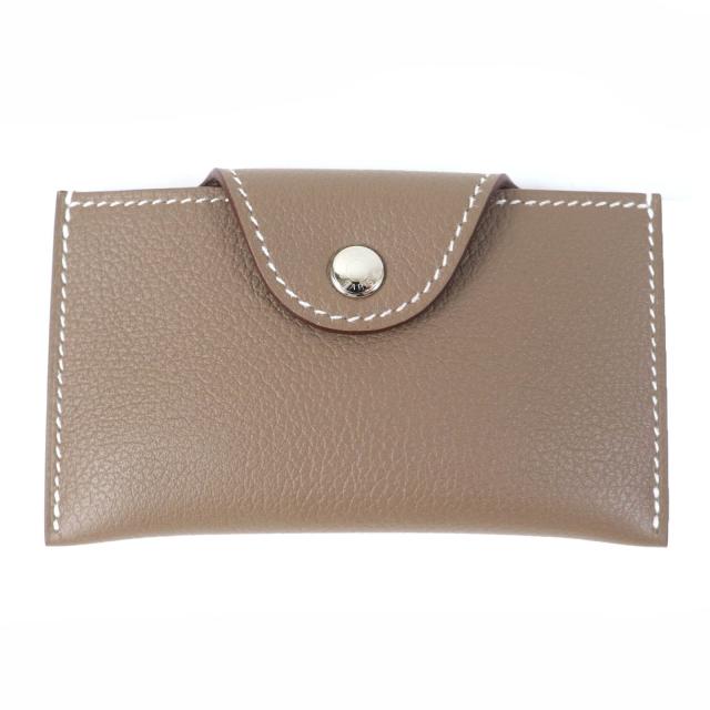 未使用品☆HERMES エルメス イリアード エトゥープ エヴァーカラー カードケース  W刻印 箱付き フランス製 レディース