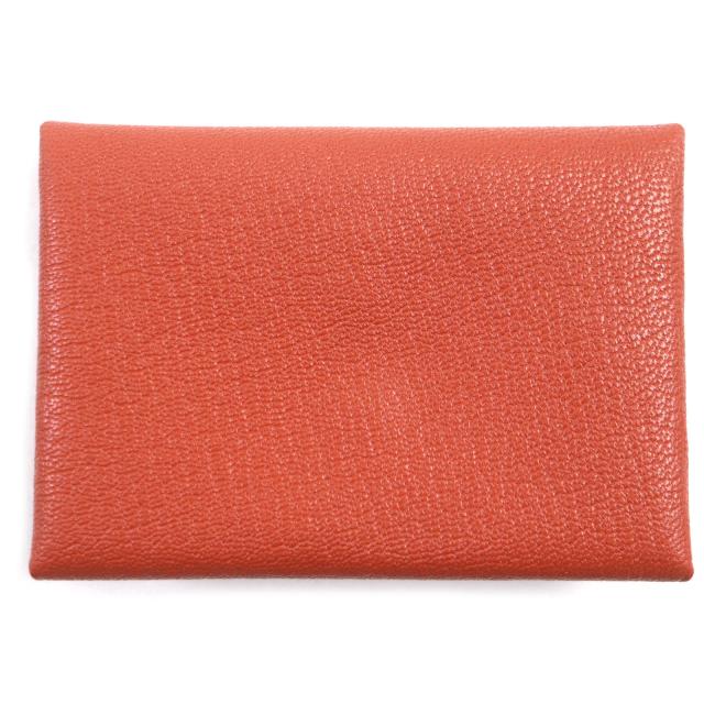 未使用品▼HERMES エルメス カルヴィ デュオ ブリック シルバー金具 シェーブルミゾル レザーケース W刻印 箱付き 仏製 メンズ