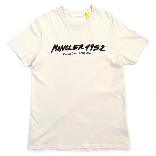 極美品△MONCLER GENIUS 2 モンクレール ジーニアス 2 MONCLER1952 エンブロイダリー コットン100％ ロゴワッペン 半袖Ｔシャツ L 正規品
