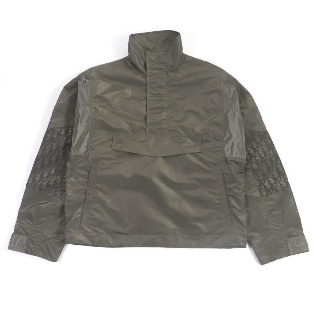 極美品□DIOR ディオール オム 193C402A5149 オブリーク アノラックジャケット ナイロンブルゾン カーキ 44 イタリア製 正規品 メンズ