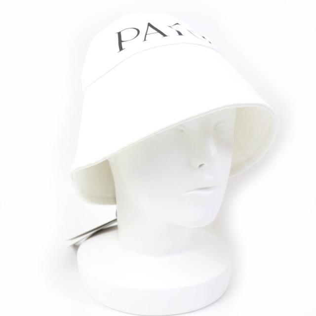 未使用品☆PATOU パトゥ AC0270132001W ロゴ入り オーガニックコットン100％ バケットハット ホワイト M-L レディース